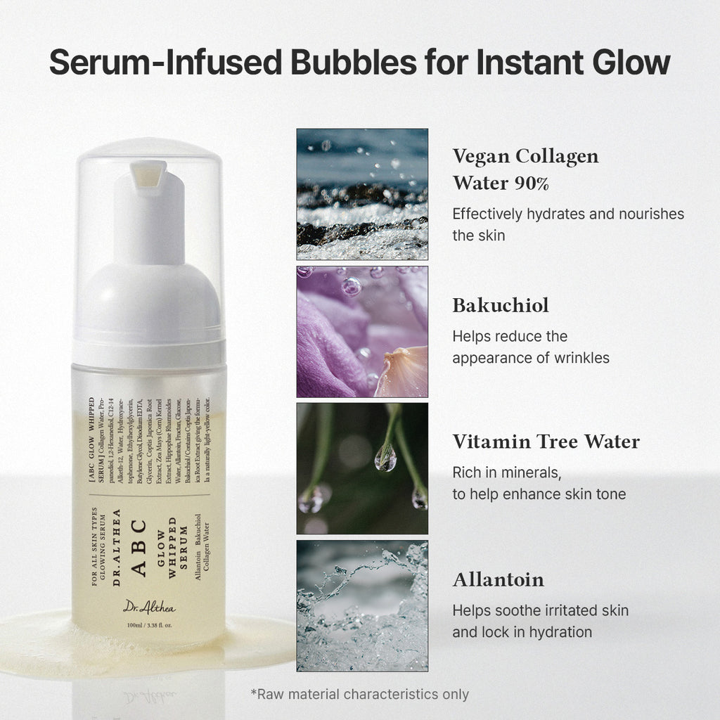 Dr.Althea ABC Glow Whipped Serum | Bubble Collagen Glow Serum | Korean ...